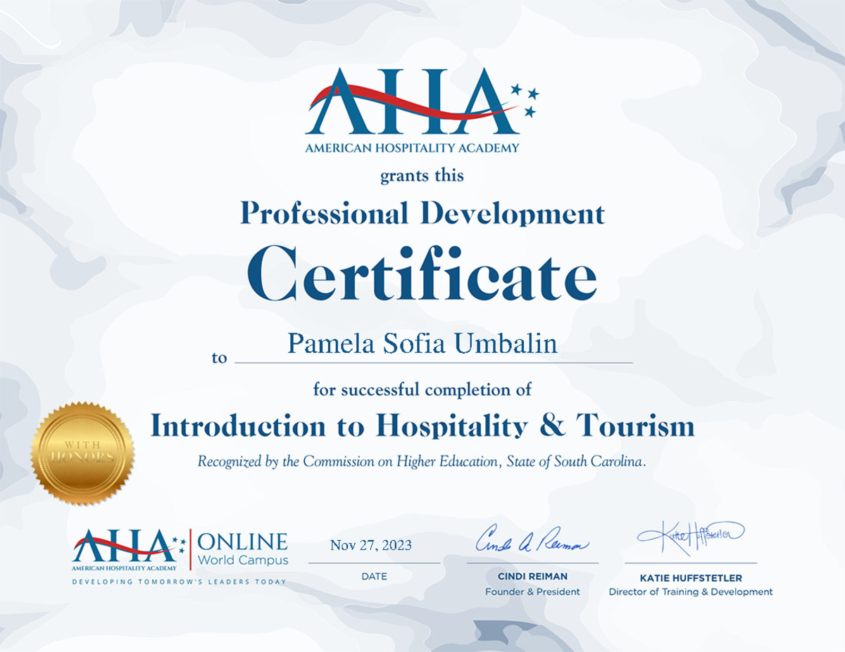 AHA-IHT-Certificate - aha cert example - Financial Management - Pamela ...