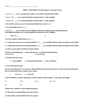 Week 3 HW Bases add subtract Fall 2022-1 - Math 1350 Week 3 Homework Numeration and Base ...