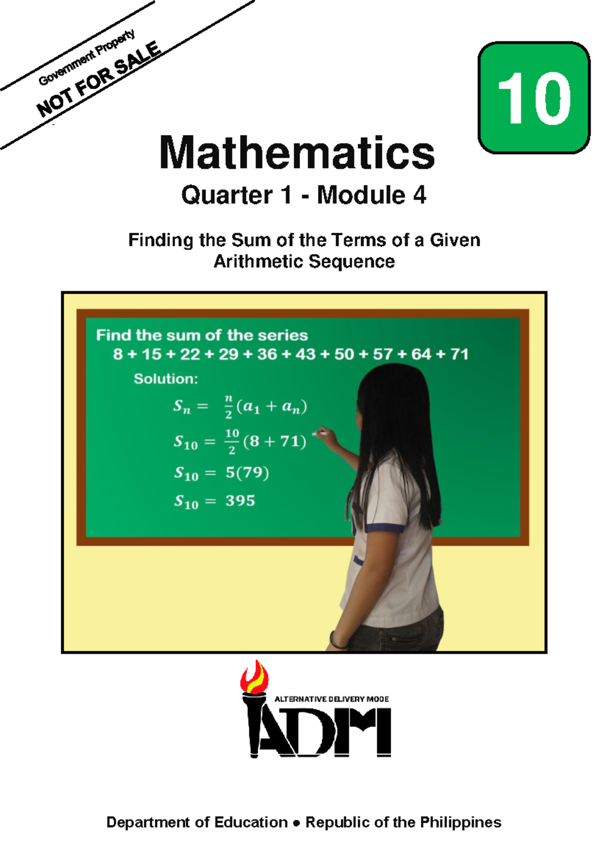 Math10 Q1 Mod4 Finding The Sum Of V3 Not Mathematics Quarter 1 Module 4 Finding The Sum Of