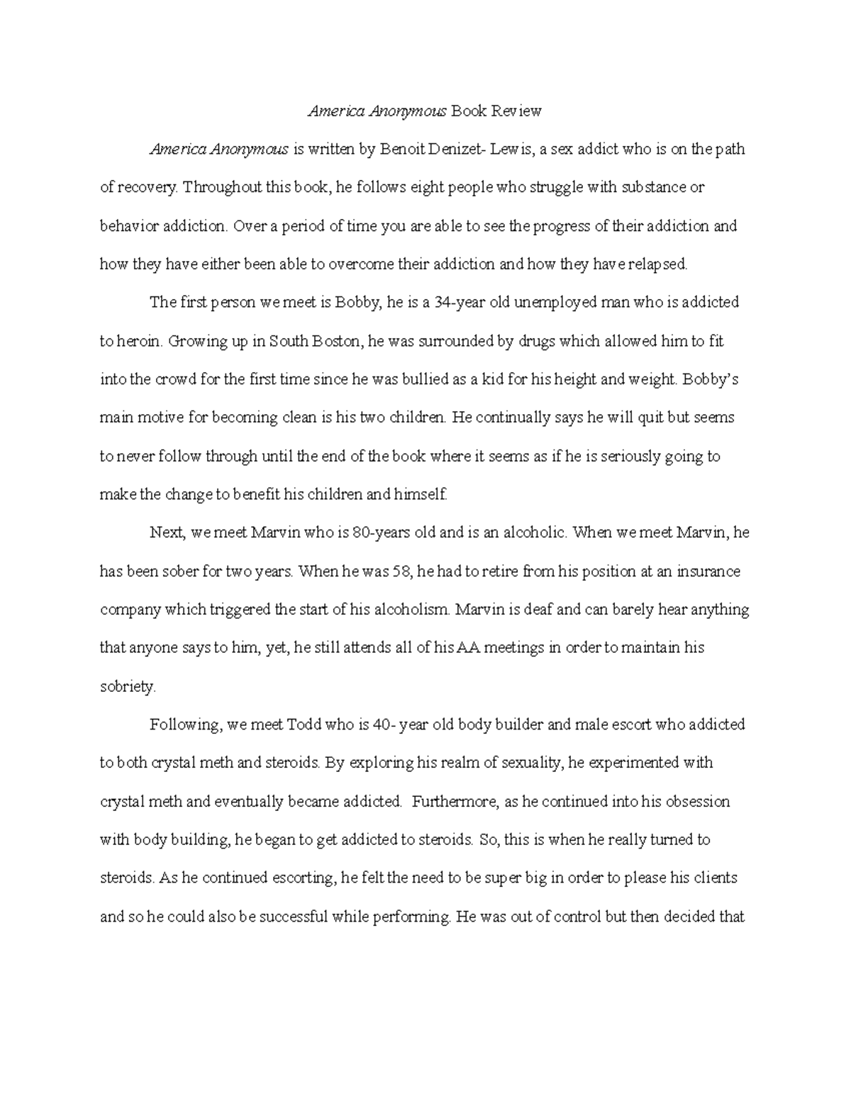 America Anonymous Book Review - America Anonymous Book Review America ...