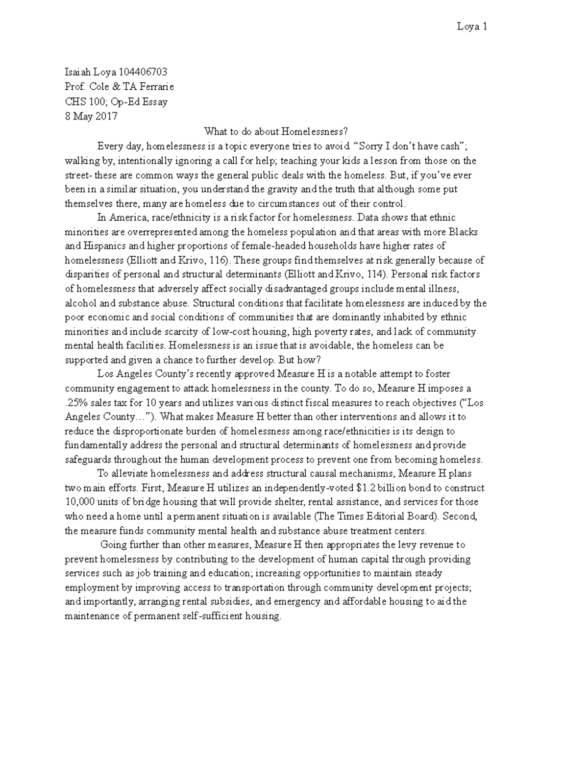 Com Hlt 100 - Essay - Essay - 7/1/2018 Op-Ed Essay - Google Docs Loya 1 ...