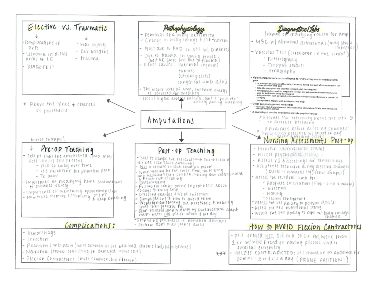 Amputations Concept Map - NURS 2040 - CCRI - Studocu