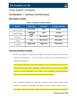 Microscope Workbook - © eScience Labs, 2018 Introduction to the Microscope TOTAL POINTS: 12 ...