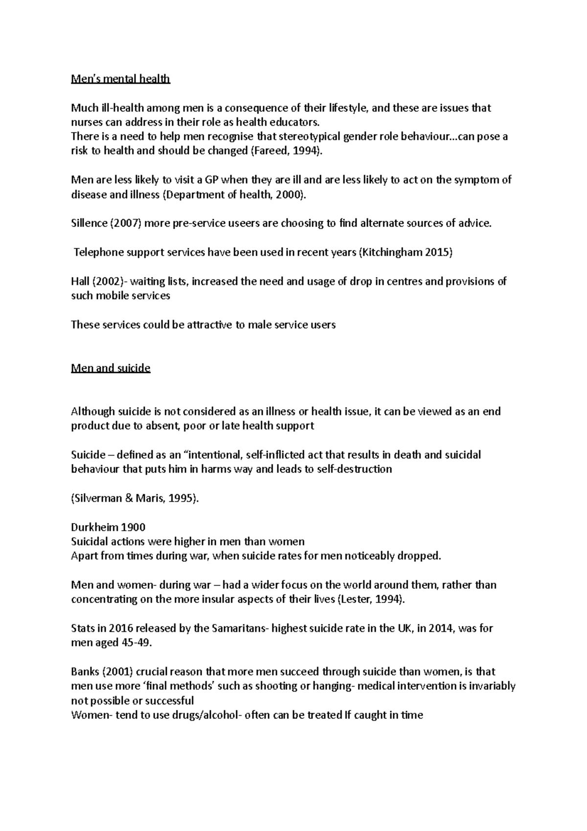 Men And Mental Health Notes Men s Mental Health Much Ill health Among men-and-mental-health-notes-men-s-mental-health-much-ill-health-among