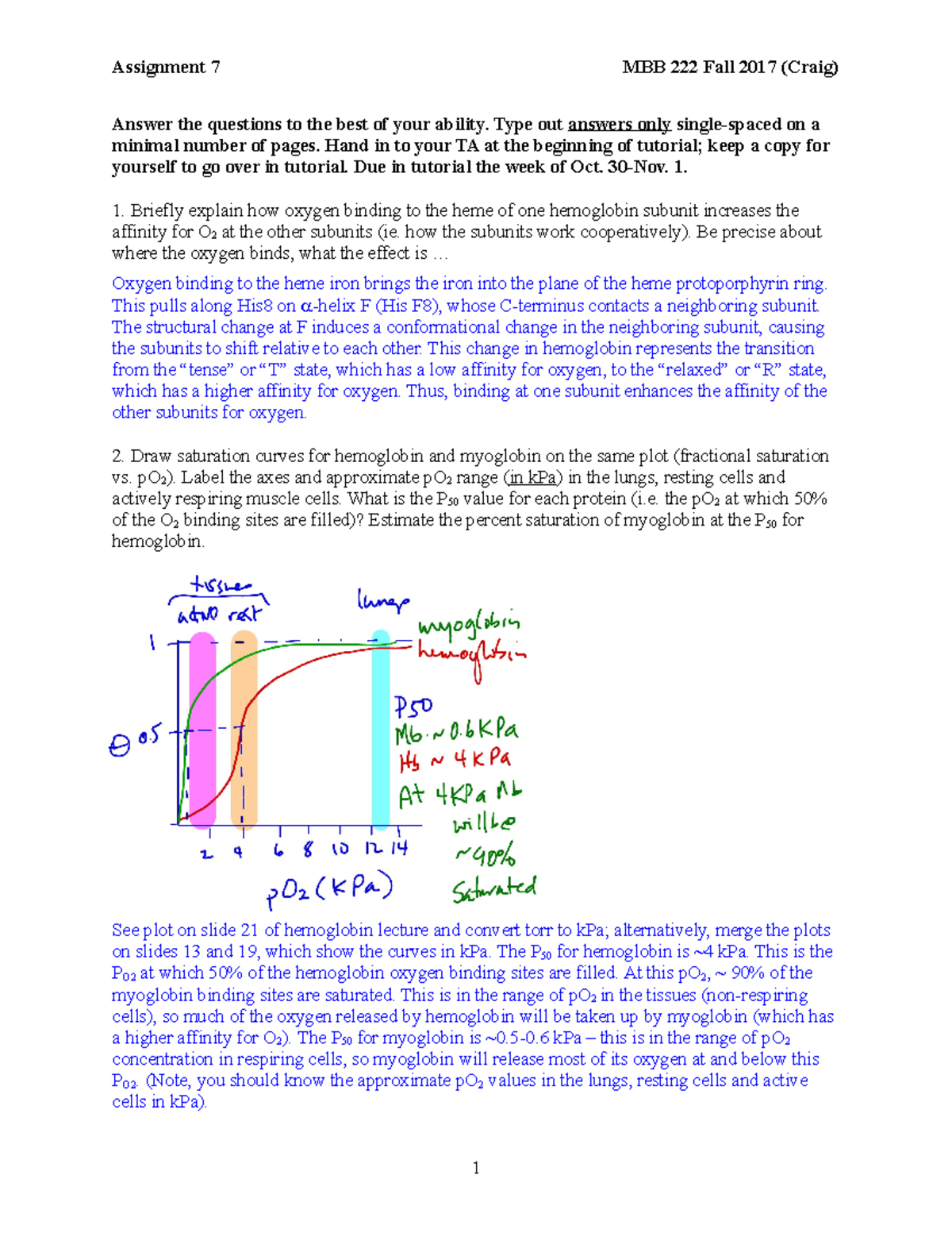 Tutorial 7, questions and answers - Assignment 7 MBB 222 Fall 2017 ...