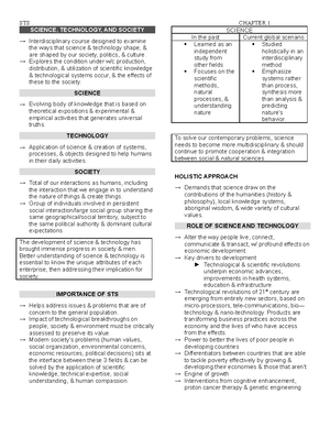 Reviewer IN STS FOR Final Examination - REVIEWER IN STS FOR FINAL EXAMINATION CHAPTER 4 Science ...