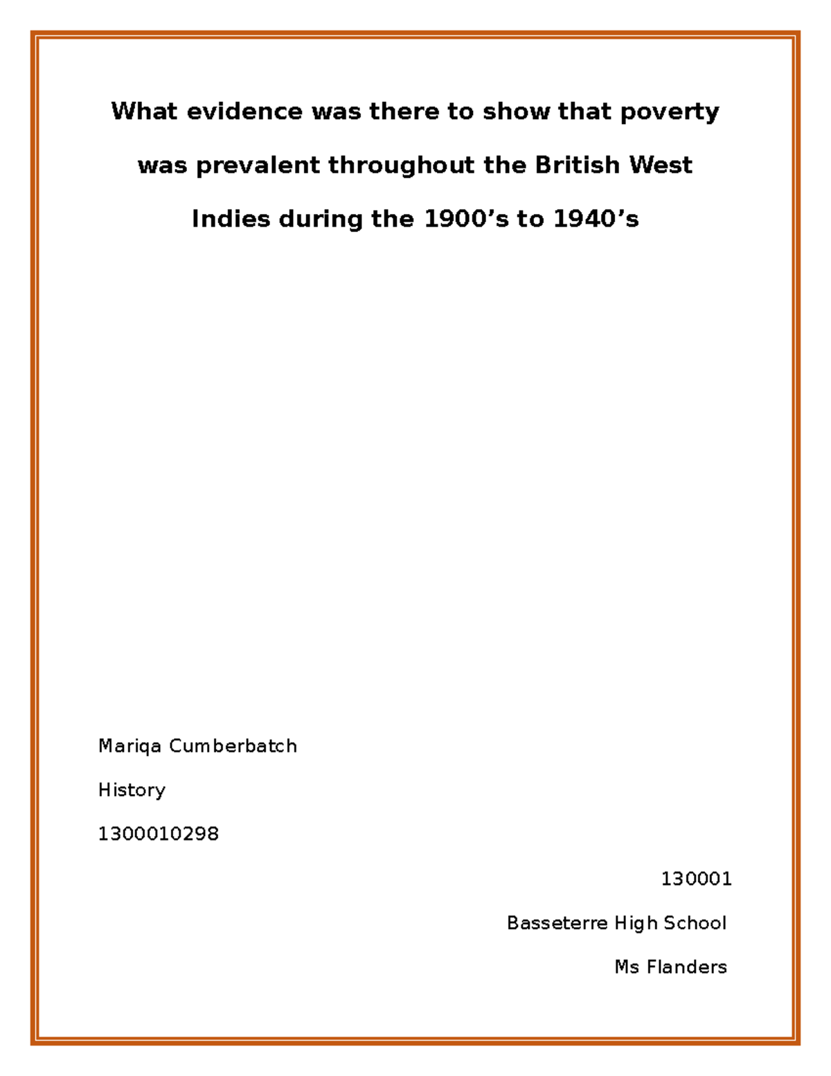 History SBA - USA in Caribbean - What evidence was there to show that ...