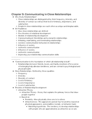 Chapter 1 Introduction to Human Communications - Chapter 1 ...