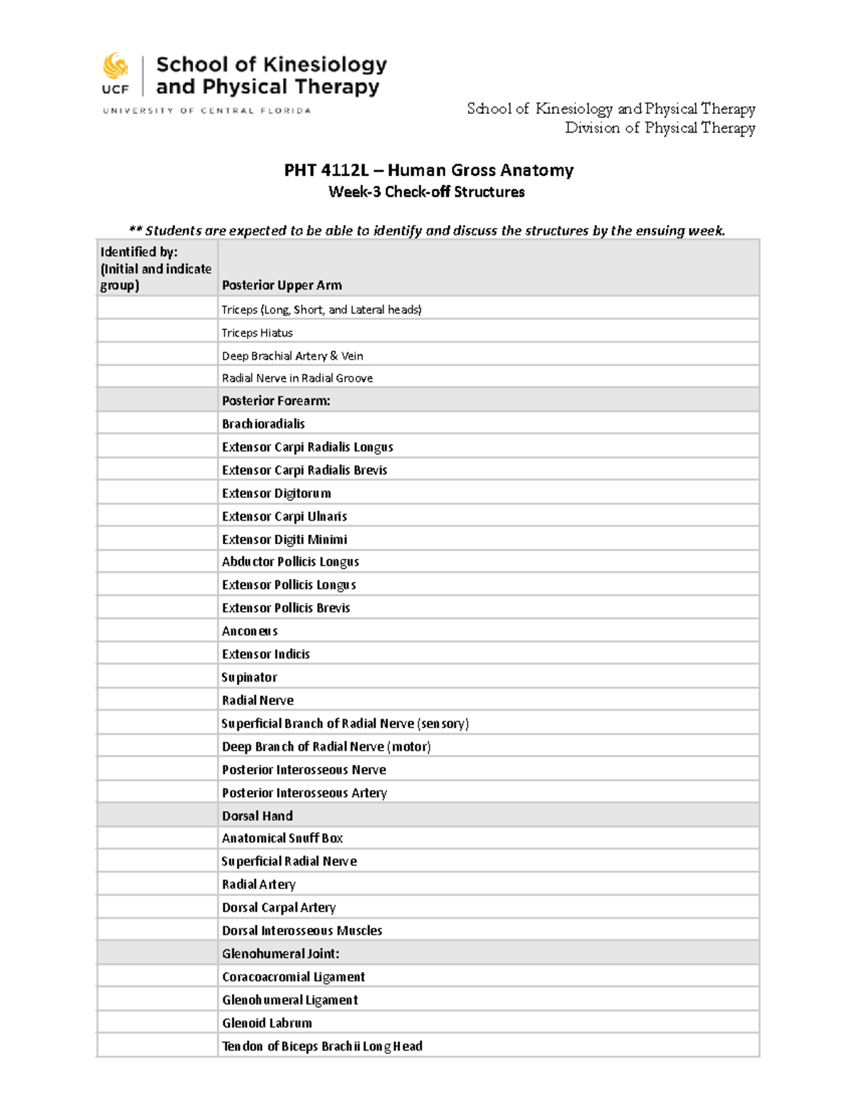 1.26.22 Week 3 Check-Off List - School of Kinesiology and Physical ...