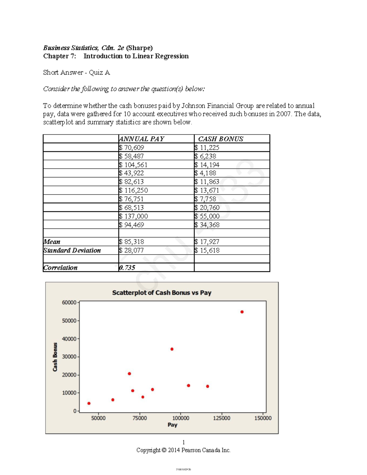 Chapter 7 mid-term test bank practice - 1 Copyright © 2014 Pearson ...