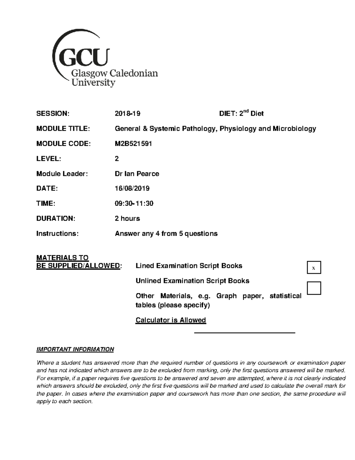 M2B521591 Gsppm- 2nd 2019 diet - SESSION: 2018-19 DIET: 2nd Diet MODULE ...
