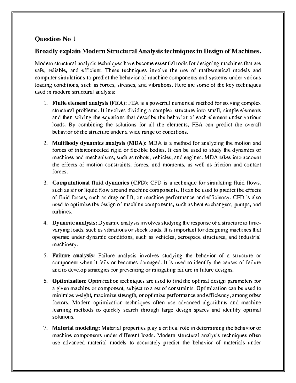 Machine design Mechanical engineering - Question No 1 Broadly explain ...
