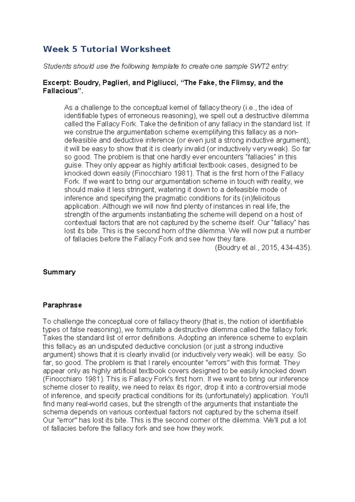 Week5-Worksheet-2022s2 - Week 5 Tutorial Worksheet Students should use the following template to ...