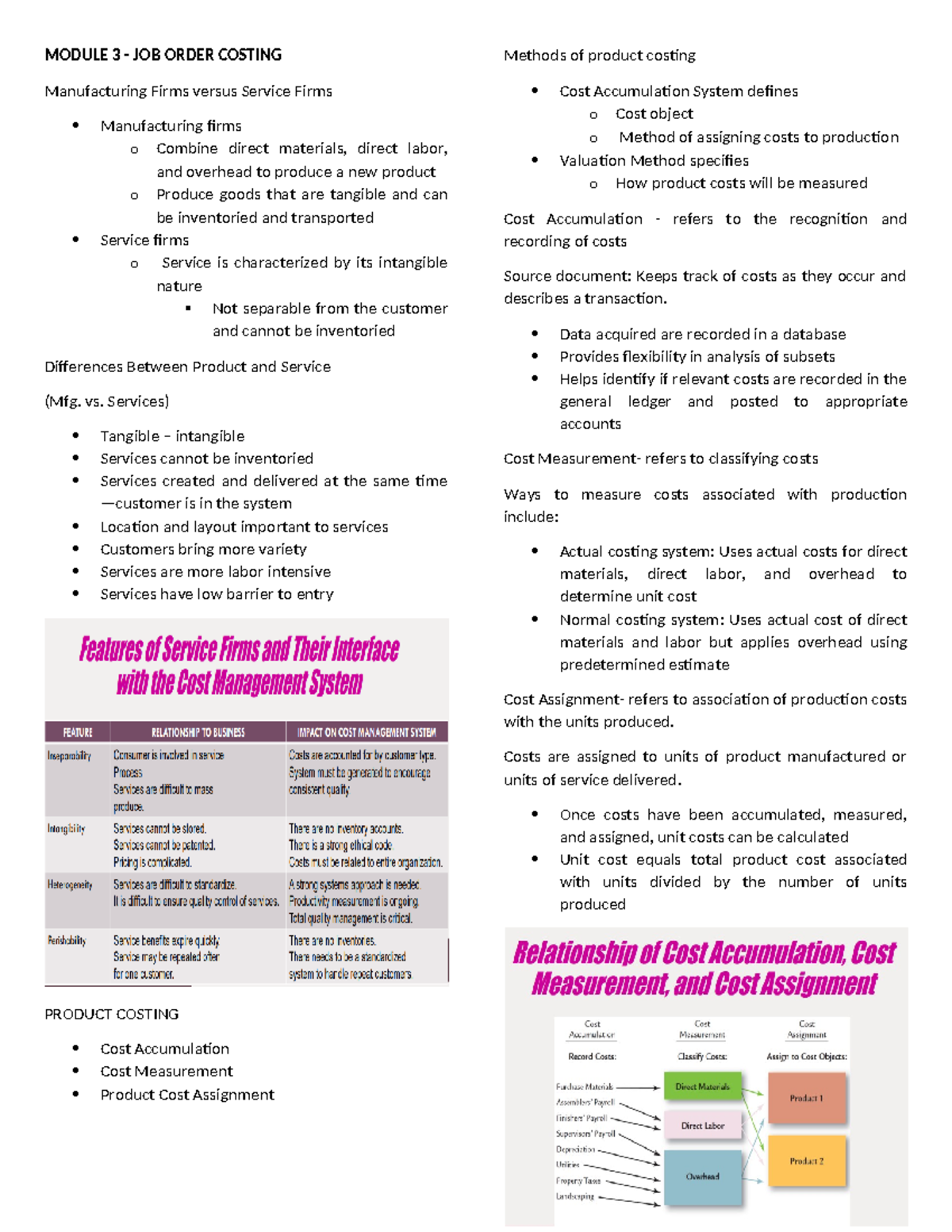 COST AND Accounting Control - Module 3 - MODULE 3 - JOB ORDER COSTING ...