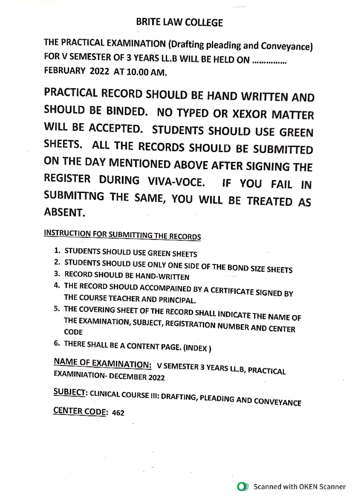 drafting, conveyance and procedure - Llb 3 years - Studocu