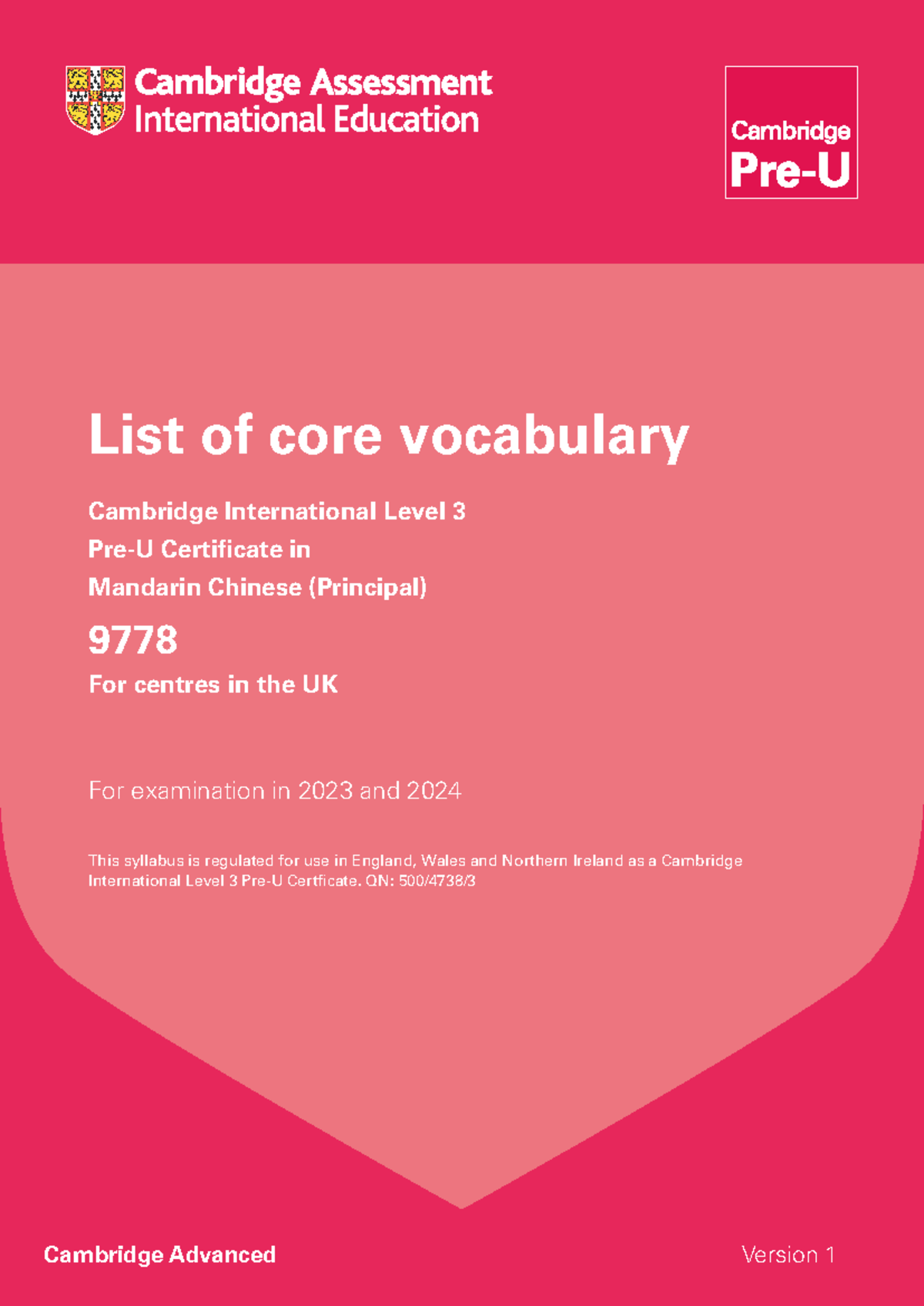 576728 2023 2024 pre u mandarin chinese core vocabulary - Cambridge ...