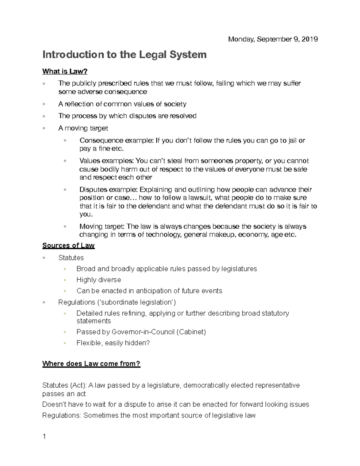 Introduction to Legal System - Introduction to the Legal System What is ...