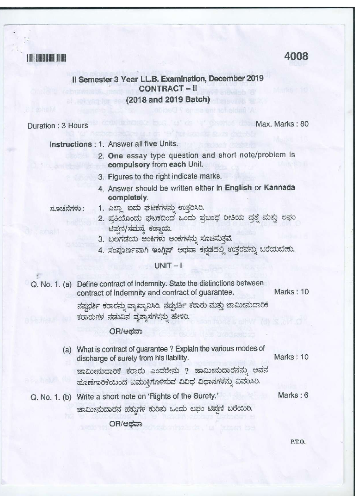 Contract - II - Notes notes - Llb 3 years - Studocu