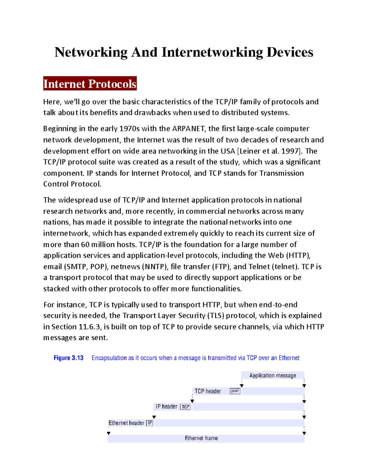 Internet Protocols - Distributed Computing - Networking And Internetworking Devices Internet ...