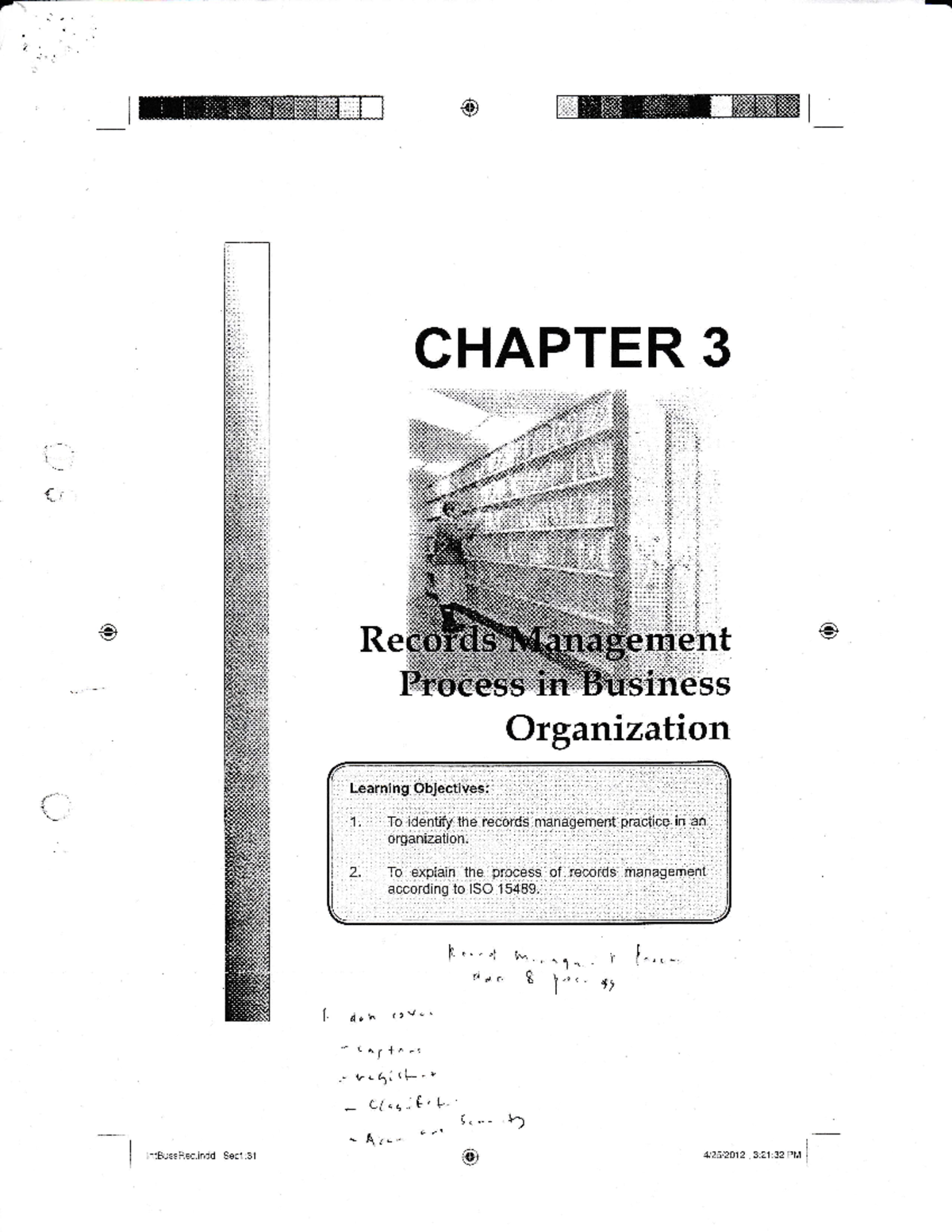 Chapter 3 Records Management process in Business Organization - 7 {'- A ...