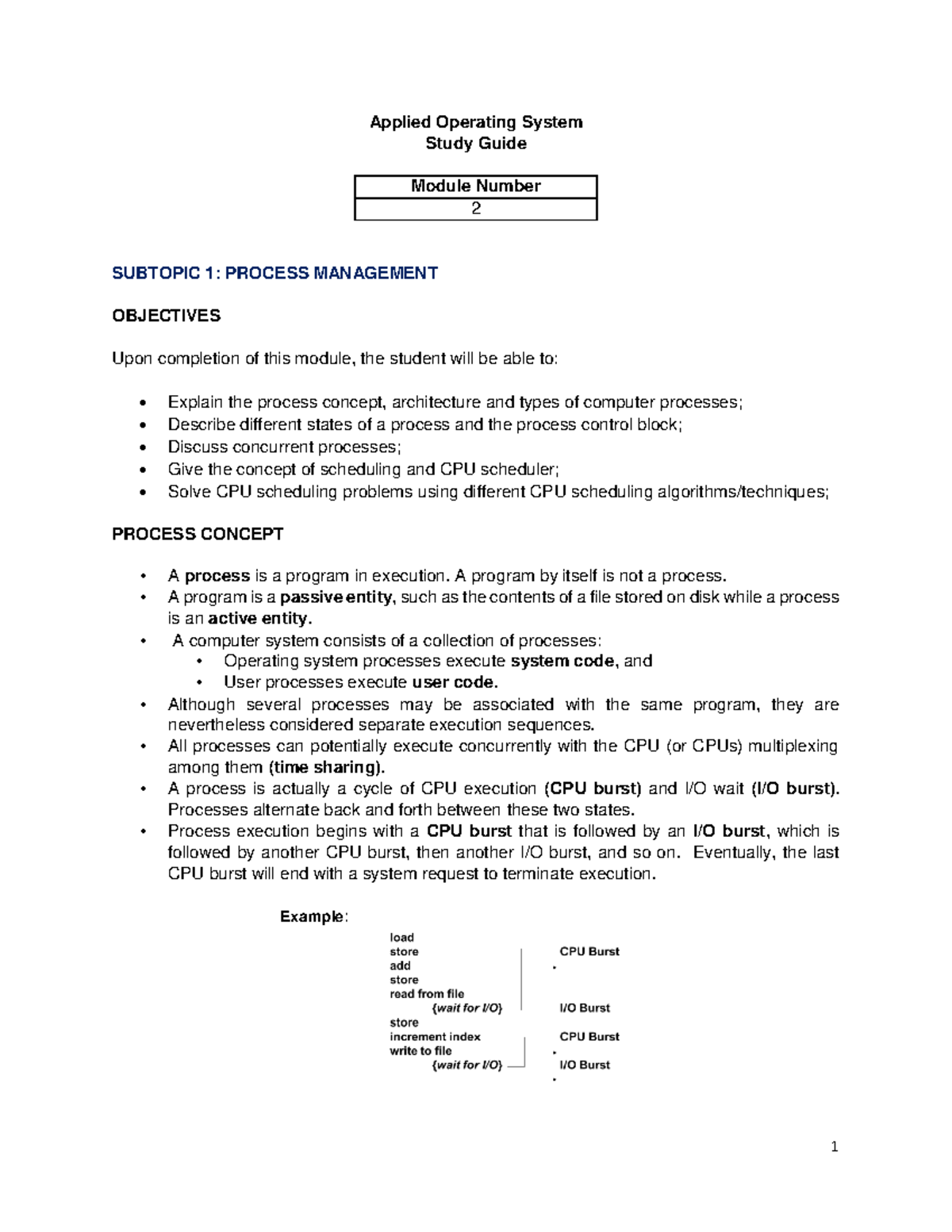 M2- Guide - Applied Operating System Study Guide Module Number 2 ...