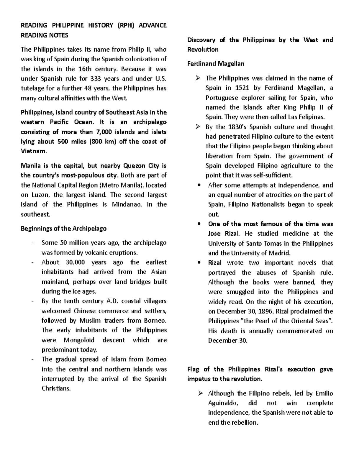 Reading- Philippine- History-The-Setting - READING PHILIPPINE HISTORY ...
