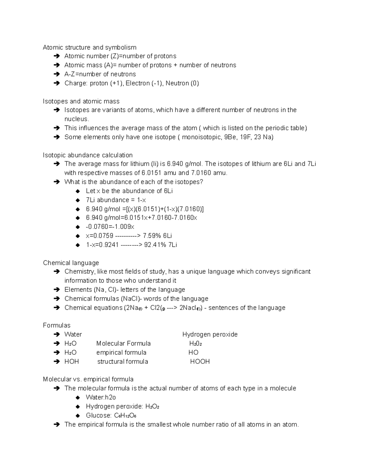 Chem 200 ch 2 notes - Google Docs - Atomic structure and symbolism ...
