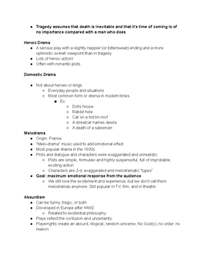 Thea100 - The different types of Tragedy Plays throughout history ...