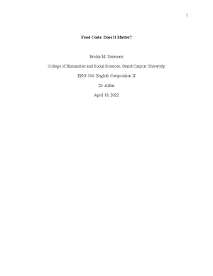 Intercultural Interview Reflection - Simmons CHSS, Grand Canyon ...