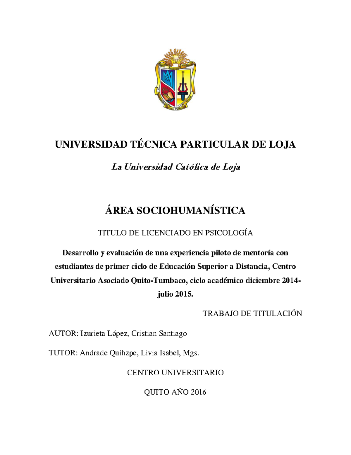 Izurieta Lopez Cristian Santiago - i CARÁTULA UNIVERSIDAD TÉCNICA ...
