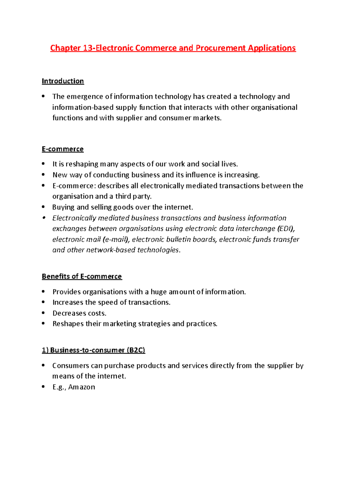 Chapter 13 - Chapter 13-Electronic Commerce and Procurement ...
