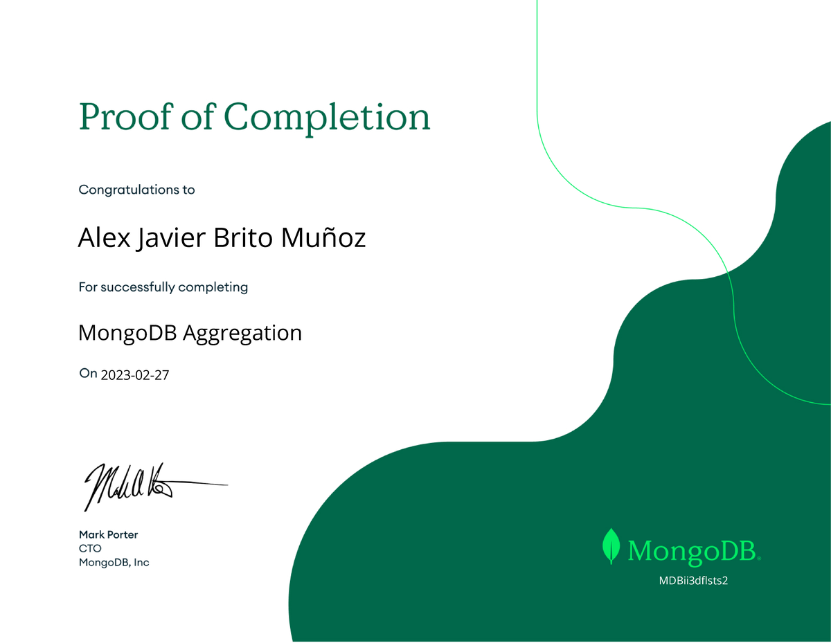 Mongo DB Aggregation - oxh - Lengua y Literatura - Alex Javier Brito ...