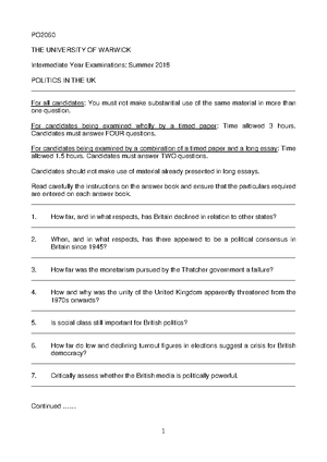 Week 2 - These are the notes for Week 2's lecture on the post-war ...