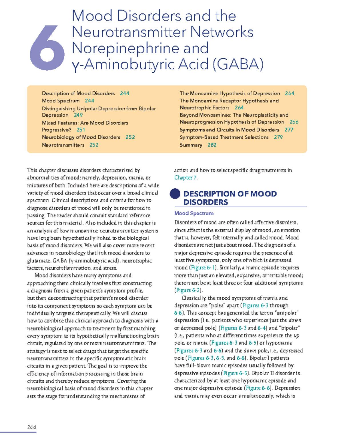 Stahl's 6 Mood Disorders GABA and Norepinephrine - Mood Disorders and ...