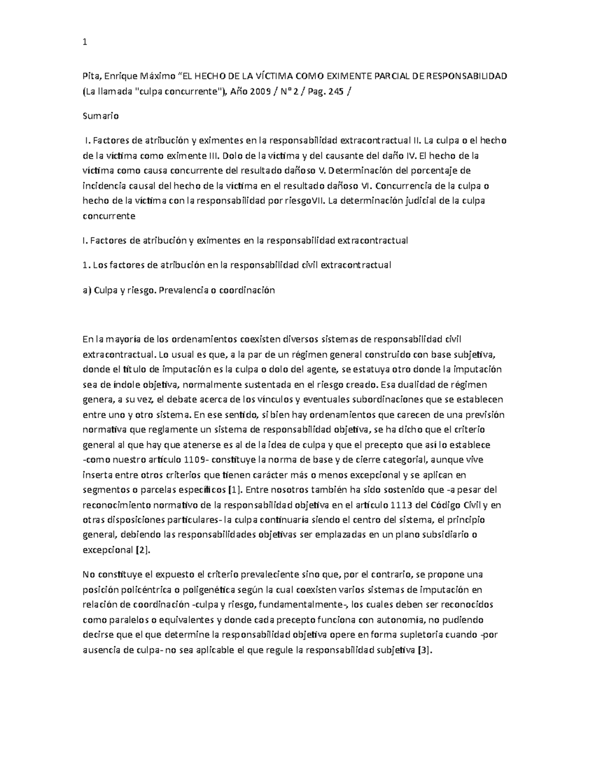 Pita el hecho de la vi citima eximente - Pita, Enrique Máximo “EL HECHO ...