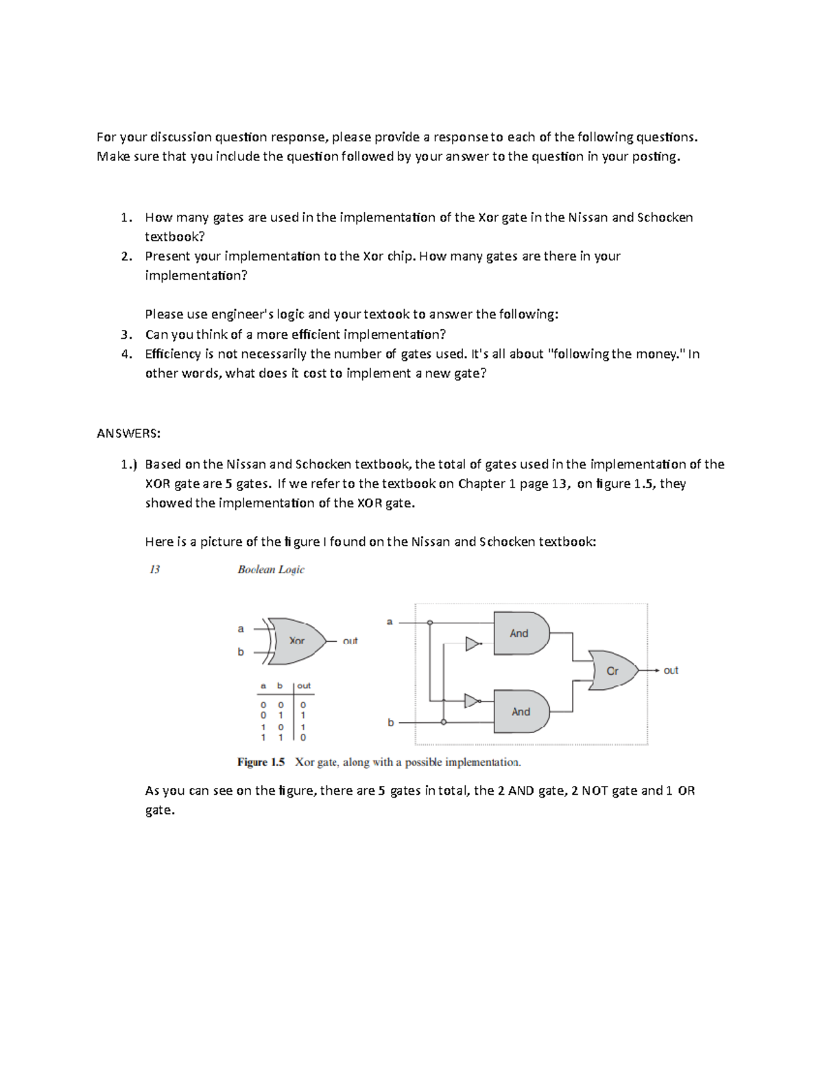 Discussion Forum Unit 2 cs1104 - For your discussion question response ...