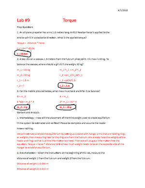 Lab 1 - Lab 1 - 5/18/ Lab #1 Measurement & Scientific Reporting Two ...