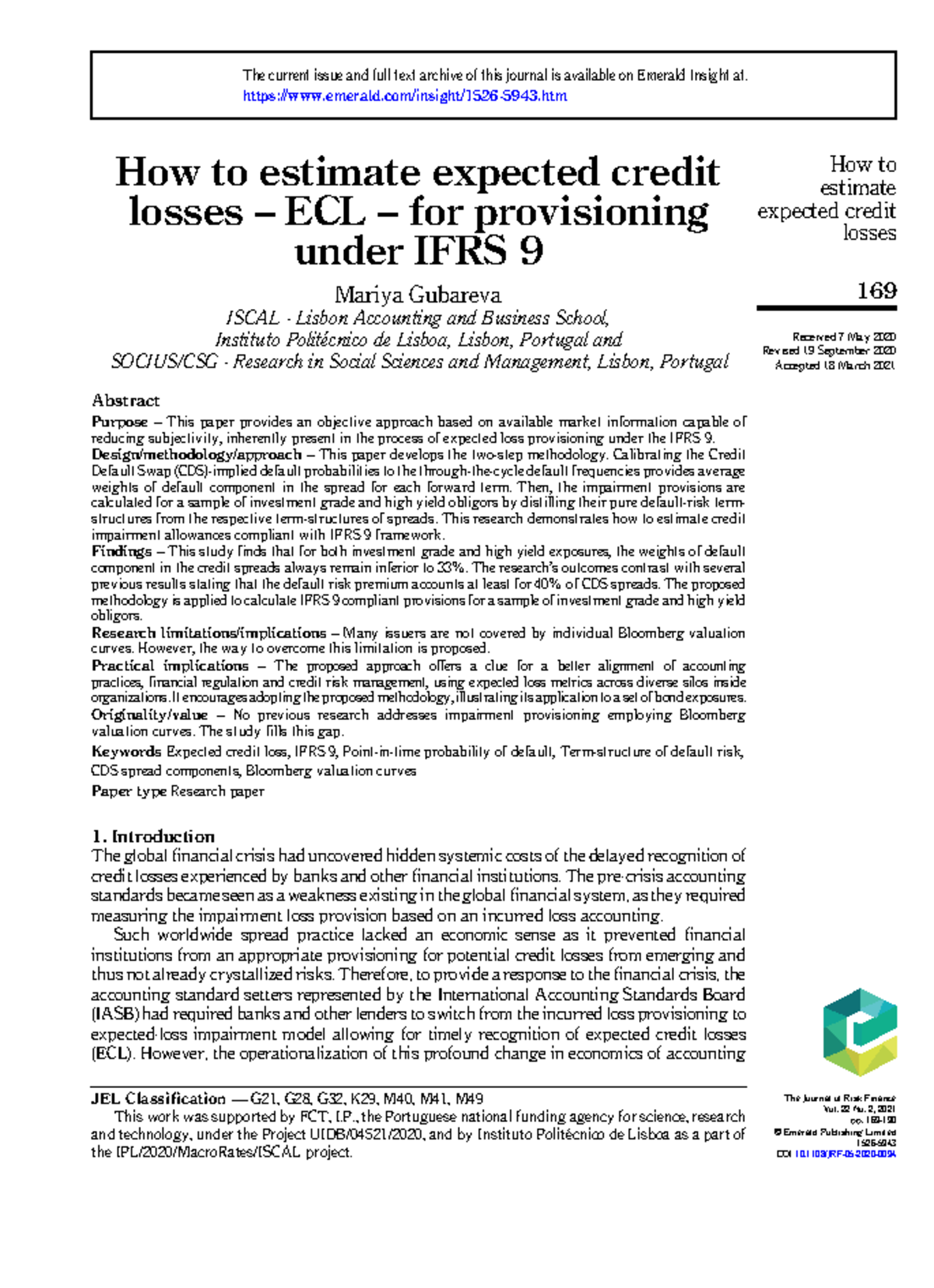 How to estimate expected credit losses – ECL – for provisioning under ...