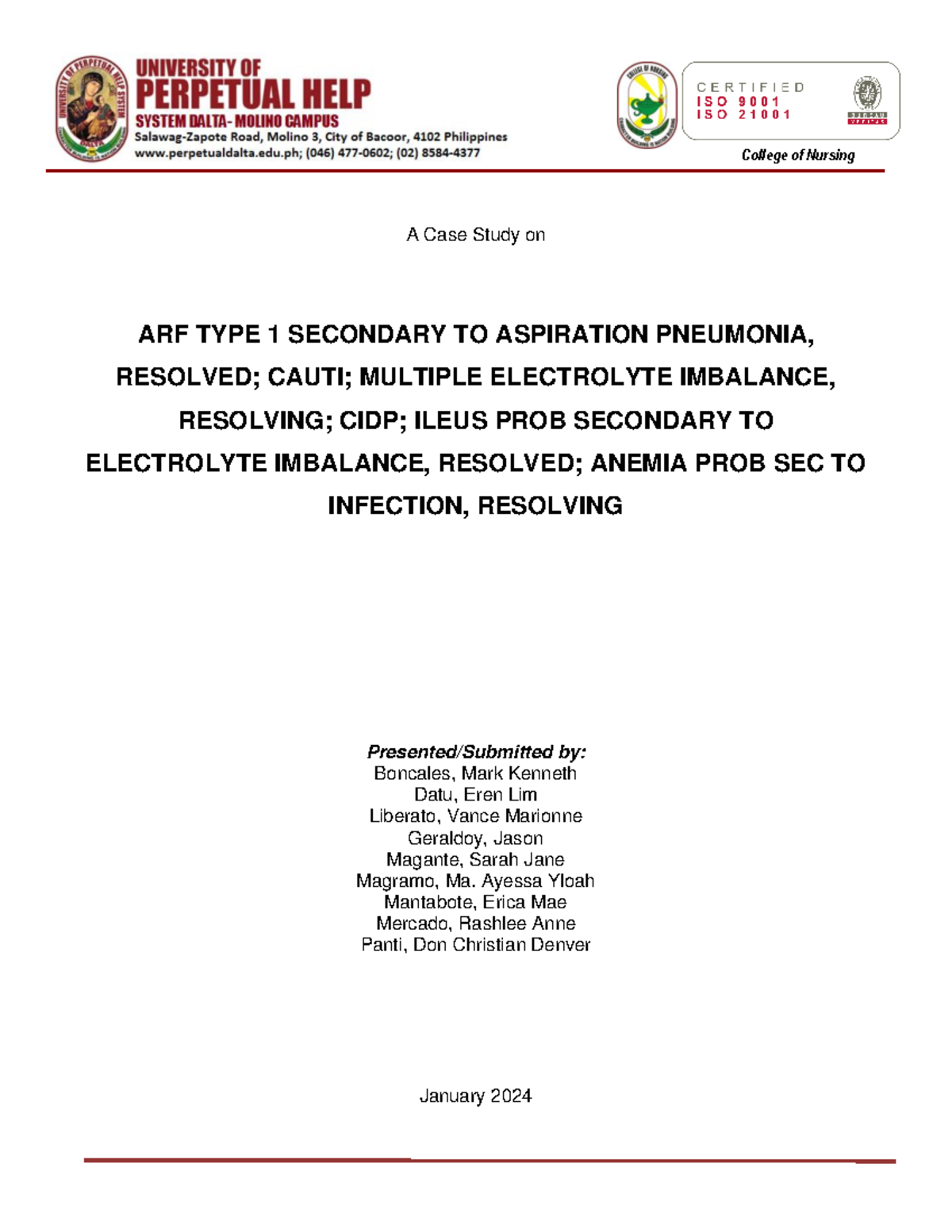 ARF Type 1 Finals Case study 1 - A Case Study on ARF TYPE 1 SECONDARY ...