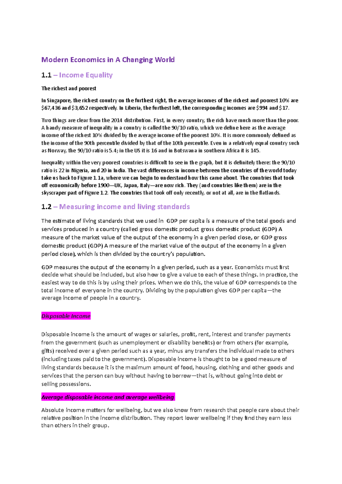 Modern Economics - Basic notes - Modern Economics in A Changing World 1 ...