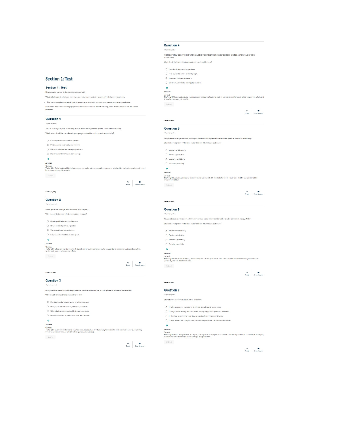 Part 1 - Section 1 Test 1/3 - Question 4 (ungraded) A new leadership ...