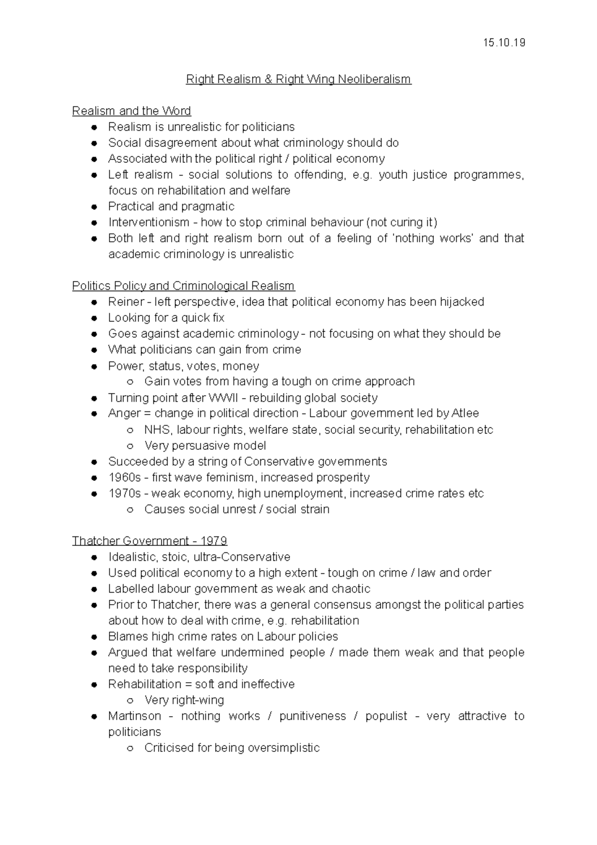 Right-wing Realism - Right Realism & Right Wing Neoliberalism Realism ...