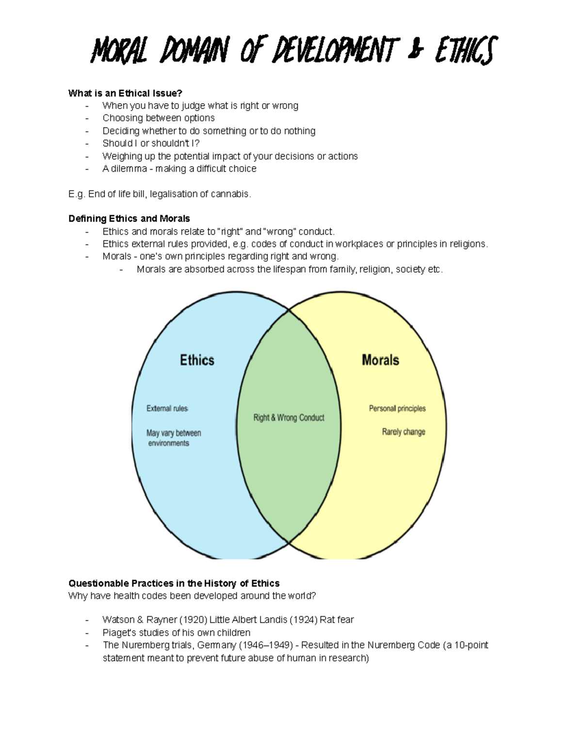 4 Moral Domain of Development & Ethics - WEEK 4 (Lifespan Developement ...
