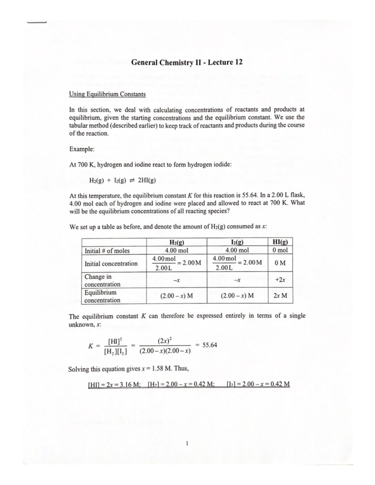 General Chemistry II - Lecture 12 - CHM 2046 - Studocu