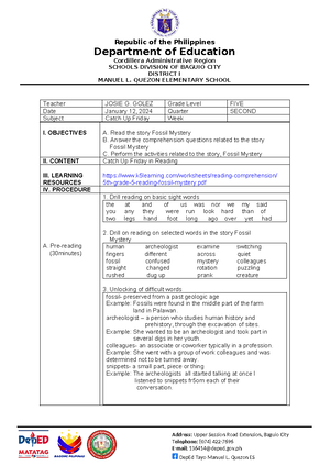 LP- Bunga NG Inggit - MALA-MASUSING BANGHAY ARALIN SA FILIPINO BAITANG ...