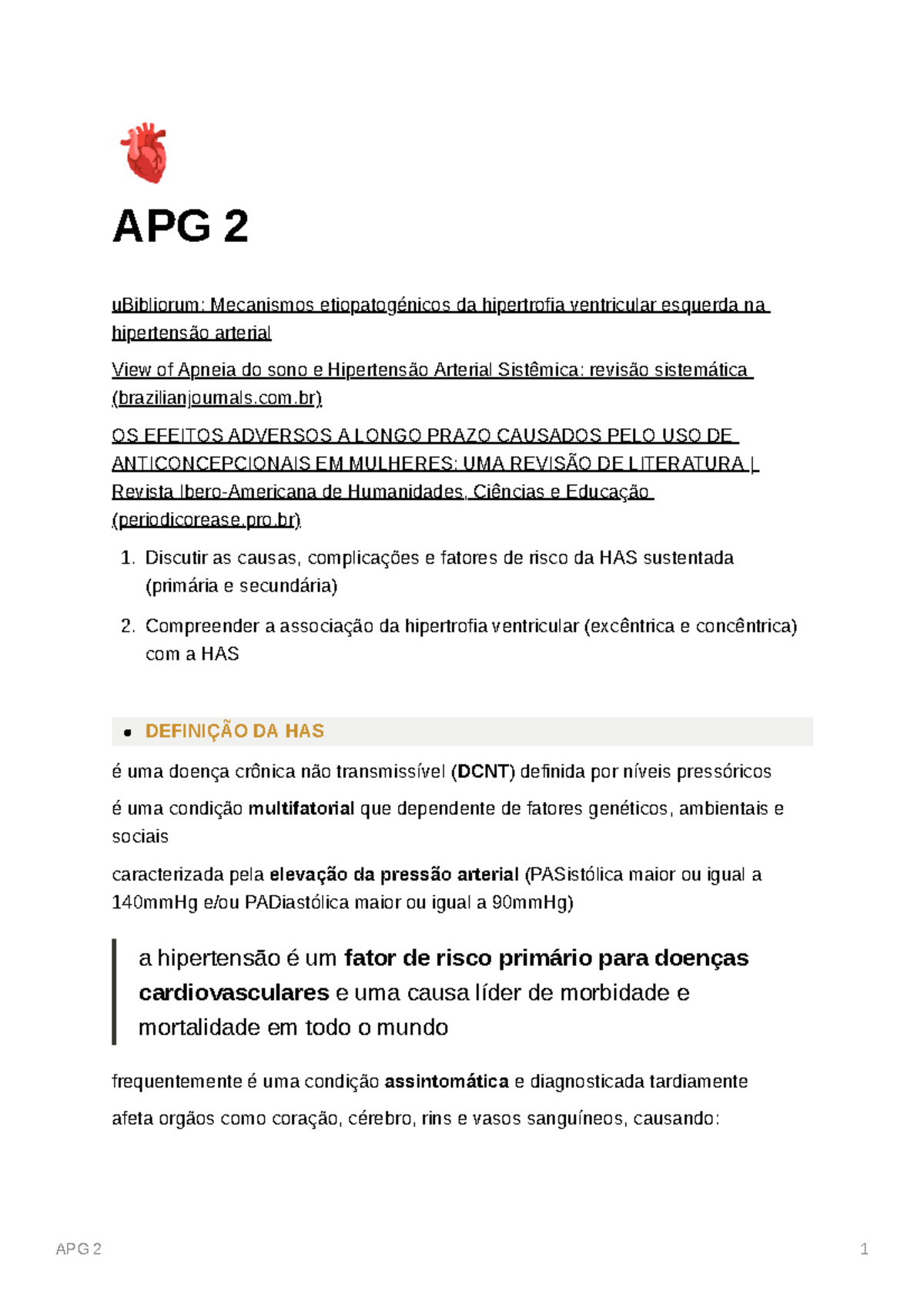 APG 2 Hipertrofia ventricular - h APG 2 uBibliorum: Mecanismos etiopatogénicos da hipertrofia ...