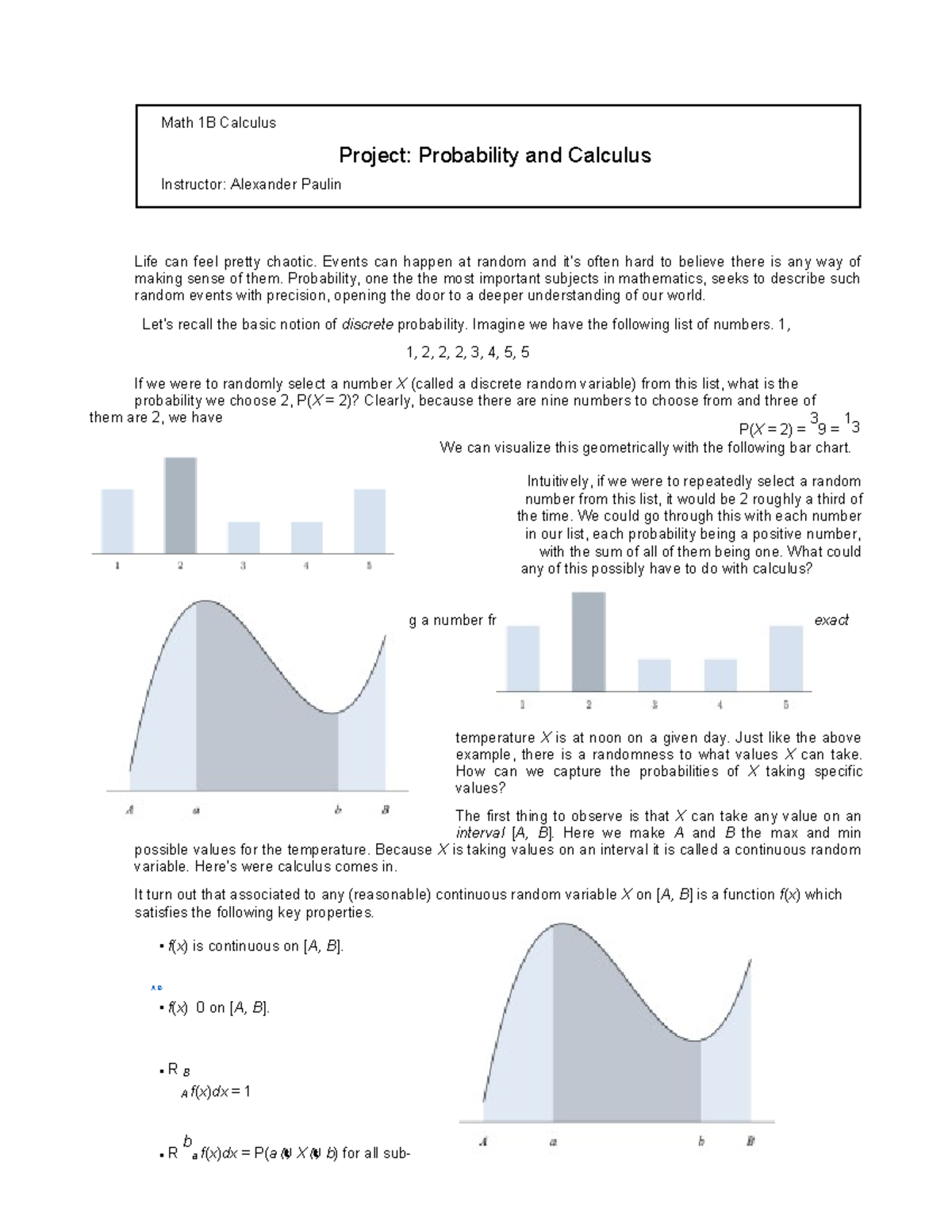 Project Probability and Calculus-2 - Math 1B Calculus Project ...