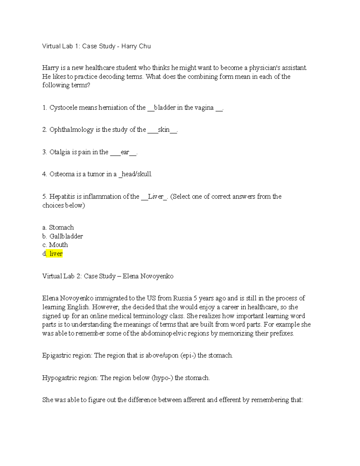 Virtual Lab 1 Case Study Harry Chu - Virtual Lab 1: Case Study - Harry ...