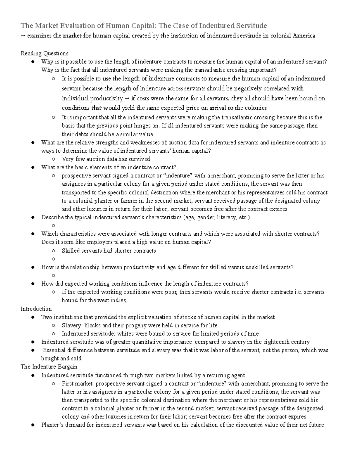 RR1 Reading Notes - This is an study guide - The Market Evaluation of ...