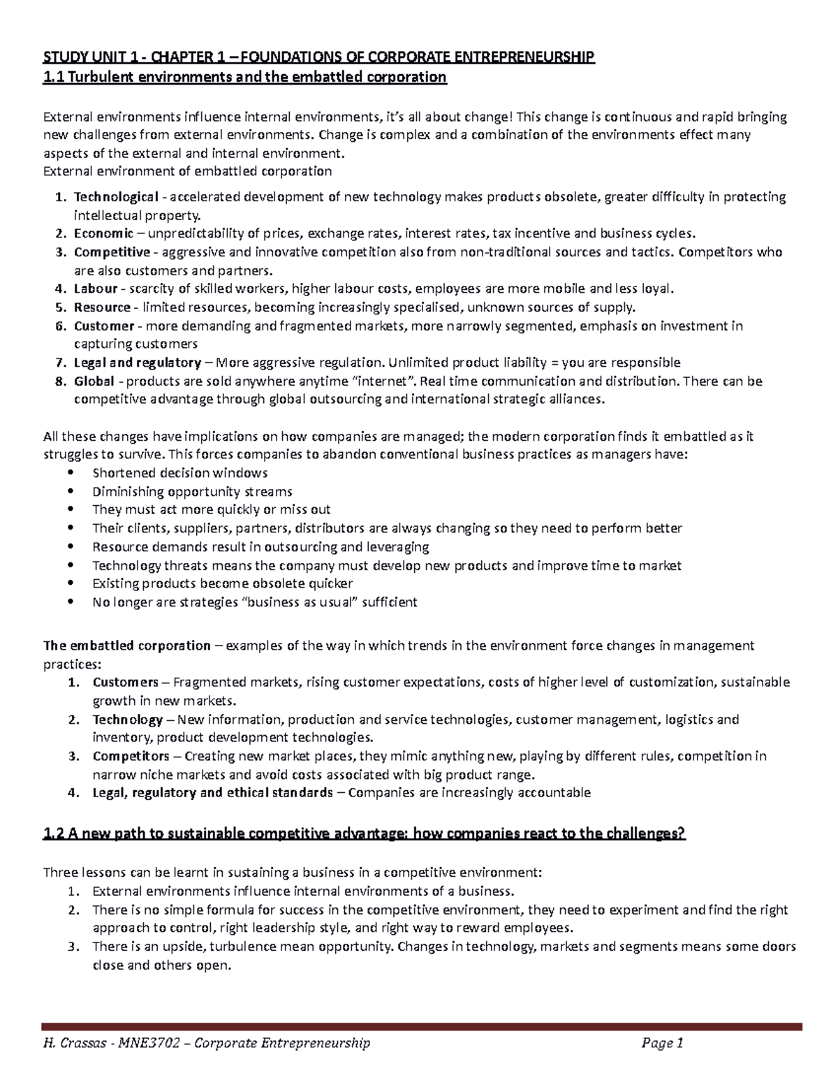 Mne3701- notes 2014 - STUDY UNIT 1 - CHAPTER 1 – FOUNDATIONS OF ...